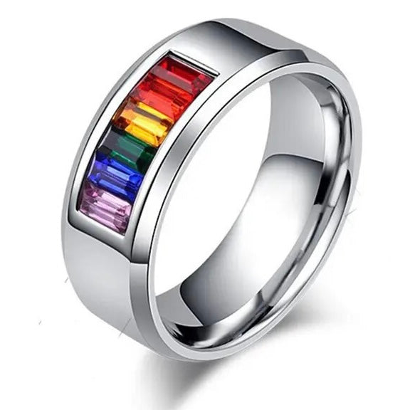 Edelstahl Ring Pride Deluxe – Rainbow-Pride.de